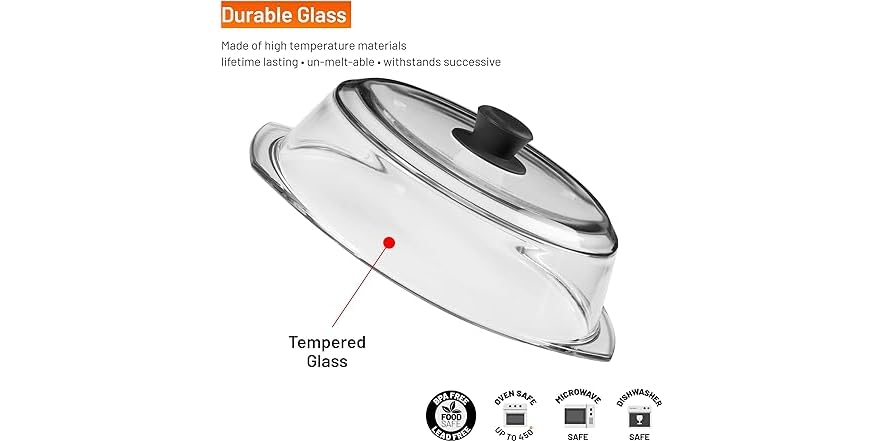 Bezrat Microwave Tall Glass Plate Cover