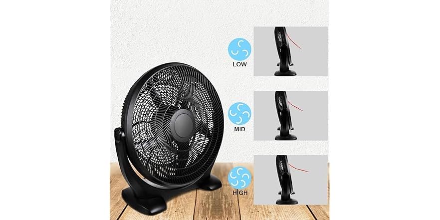 Simple Deluxe 14" 3-Speed Plastic Floor Fan