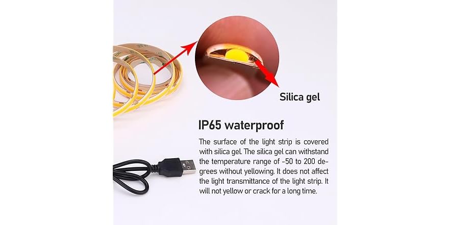 2 Pack LED USB Powered Strip Lights