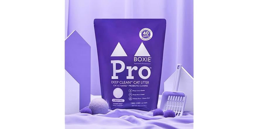 Boxie® Pro™ Non-Clumping Crystal Kitty Litter