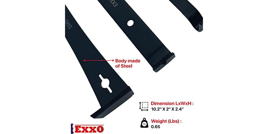 EXXO 7429 3pc Pry Bar Scraper Set