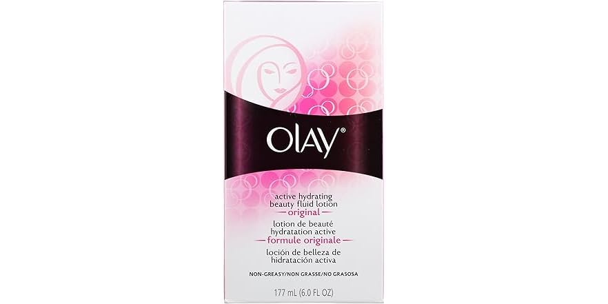 Olay Active Hydrating Beauty Fluid Lotion, Original, 6.0 Fl Oz