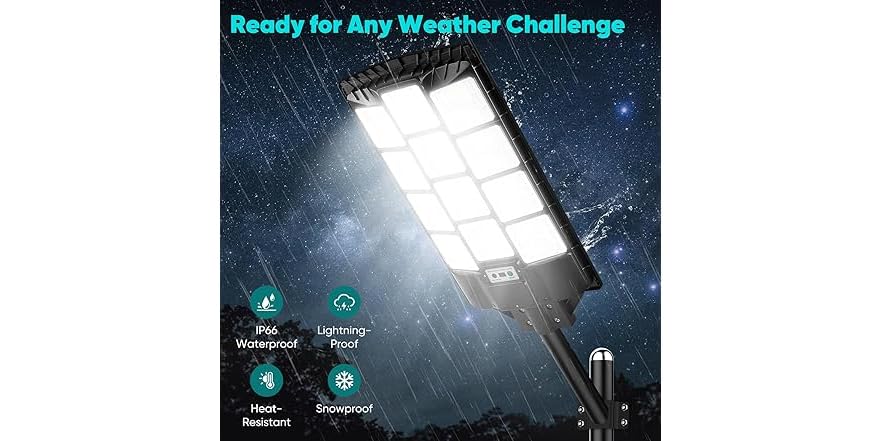 TOWPONICS 167-L-2 9800W Solar Street Light 2pk