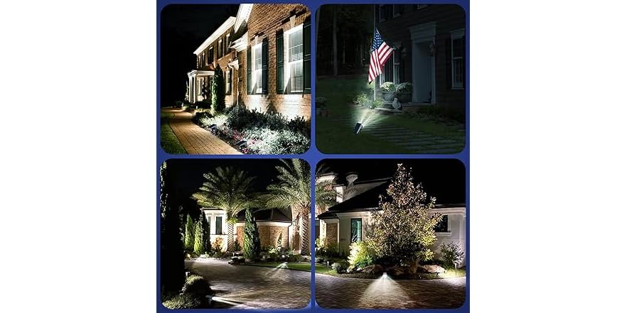 2 Pack Cool White Solar Spot Lights