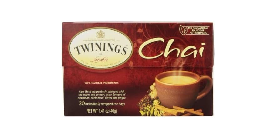 Twinings Chai Tea, Tea Bags, 20-Count Box