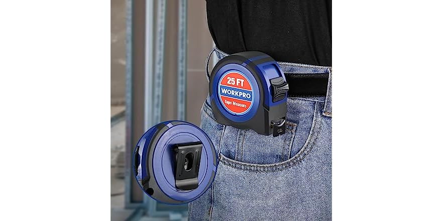 (2 Pack) WORKPRO Tape Measure 25 FT