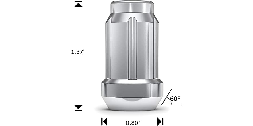 White Knight Chrome Spline Lug Nut