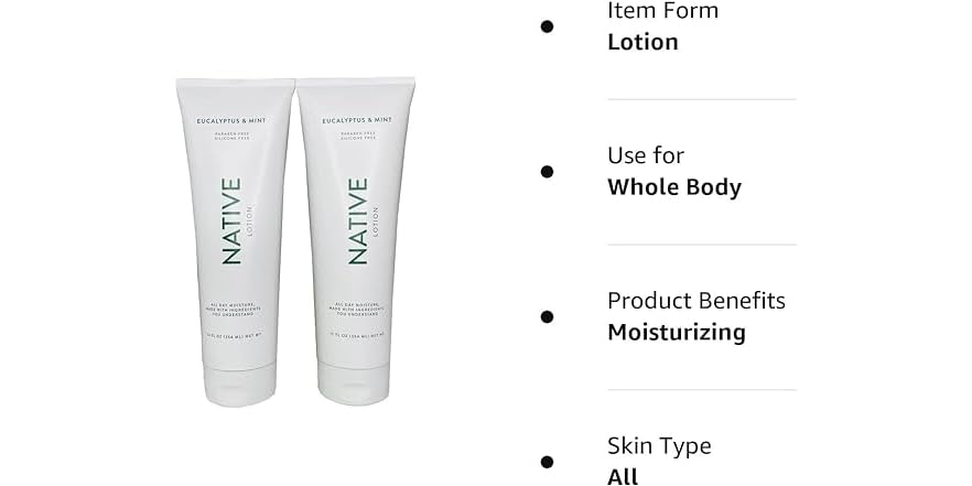 Native Lotion 12 oz Eucalyptus & Mint