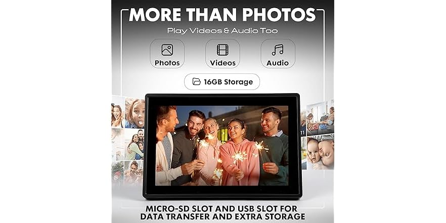 Minolta Smart Photo Frame 10.1 inch, Black (Open Box)