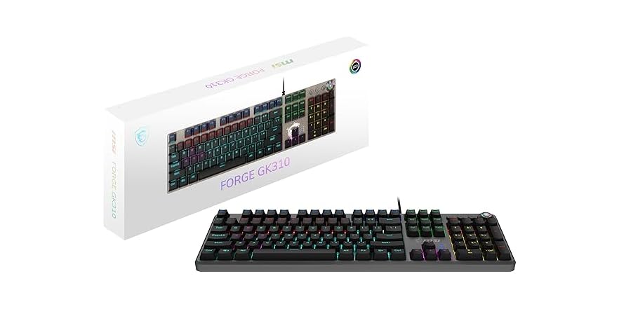(NEW) MSI Forge FORGEGK310 Mechanical Keyboard (Open Box)