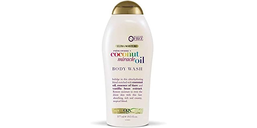 OGX Extra Creamy + Coconut Miracle Oil Body Wash, 4 Pack