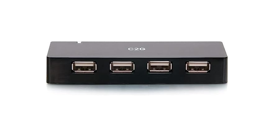 C2G 4-Port USB-A Hub with 5V 2A Power Supply