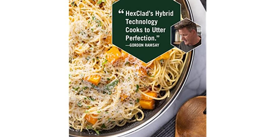 HexClad 6 Piece Hybrid Stainless Steel Cookware Pot Set 2, 3, and (Open ...