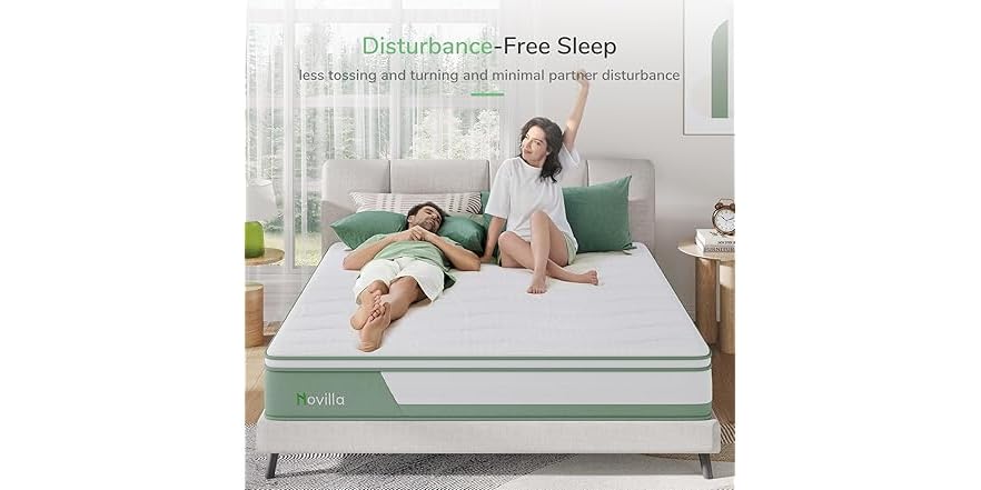 Novilla Mattress Queen, 12 Inch 5-Zone Hybrid Mattress