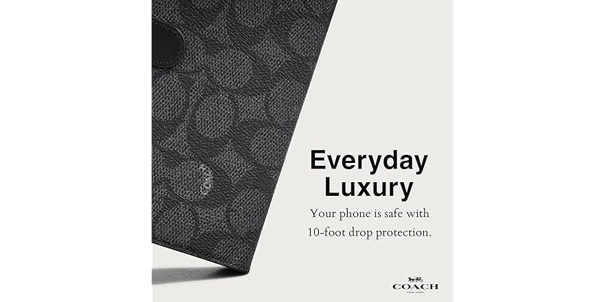 Coach Signature Canvas iPhone 15 Pro Case