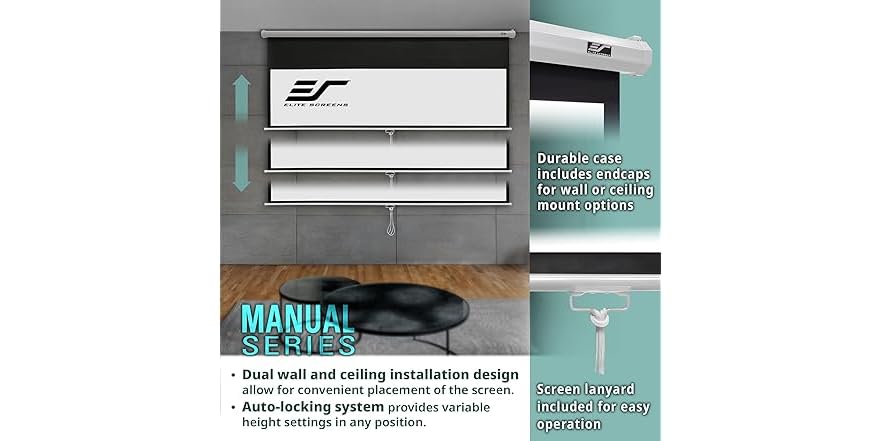 Elite Screens Manual Series, 120-INCH (Open Box)