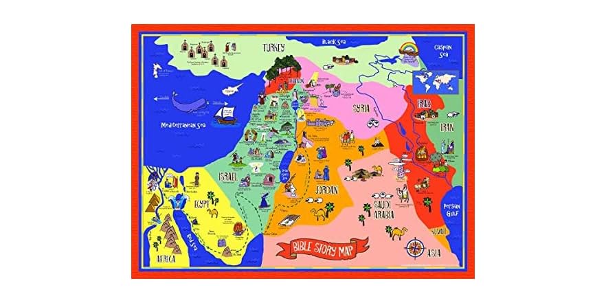 Bible Story Map Poster