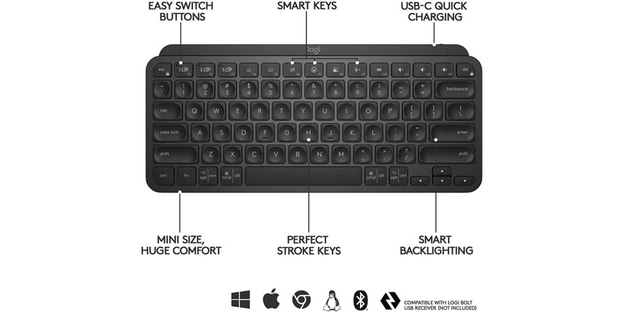 Logitech MX Keys Mini Bluetooth Keyboard