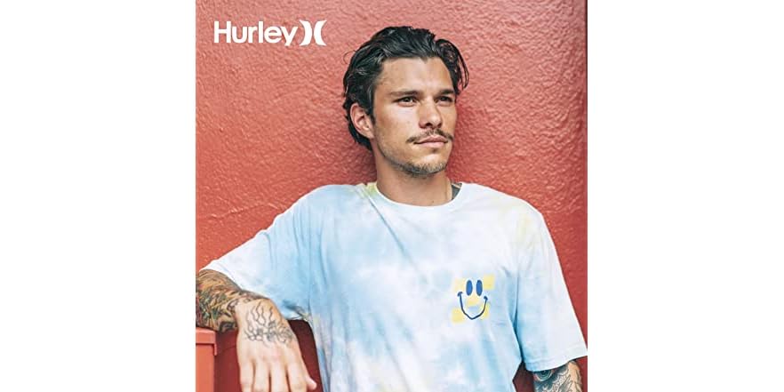 Hurley Men's Boxed Logo Graphic Shirt Lg