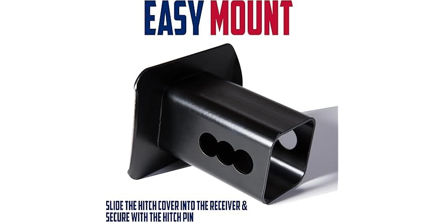 Zone Tech GA0084 USA American Flag Hitch Cover Black