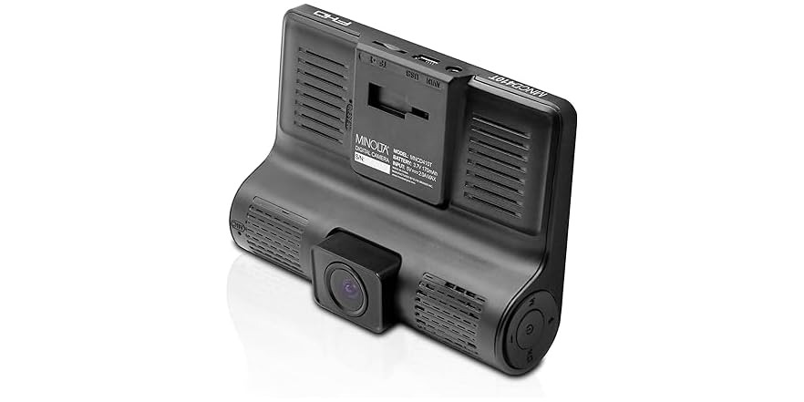Minolta 3-Channel 1080p Car Camcorder w/4.0" LCD & Rear Camera
