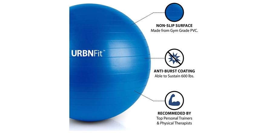 URBNFit Exercise Ball 65-cm