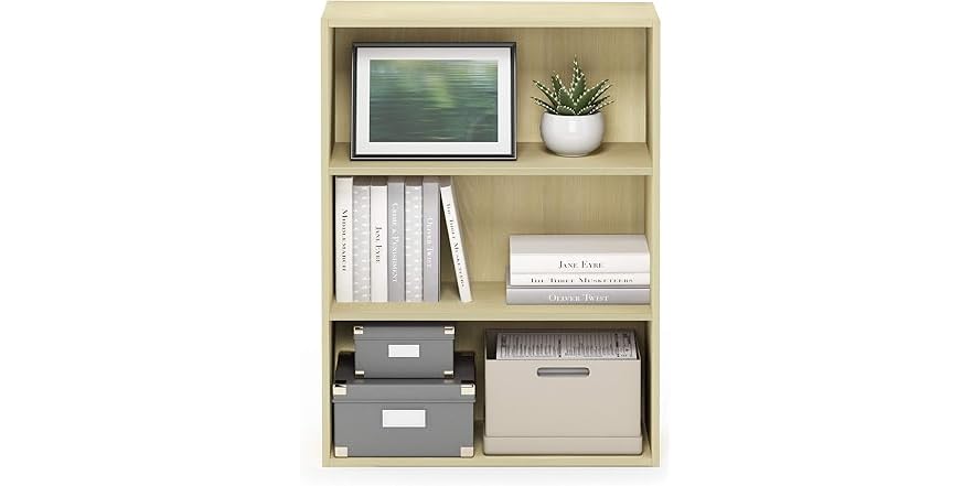 Furinno 3-Tier Bookcase Steam Beech