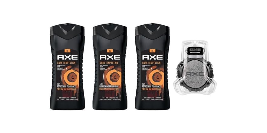 3Pk Axe Body Wash for Men, Dark Temptation