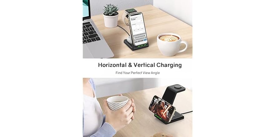 CIYOYO Wireless Charger Stand, CIYOYO 3 in 1