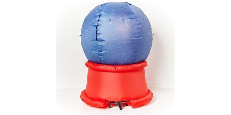 Kringle Express Illuminated Inflatable Santa Snow Globe