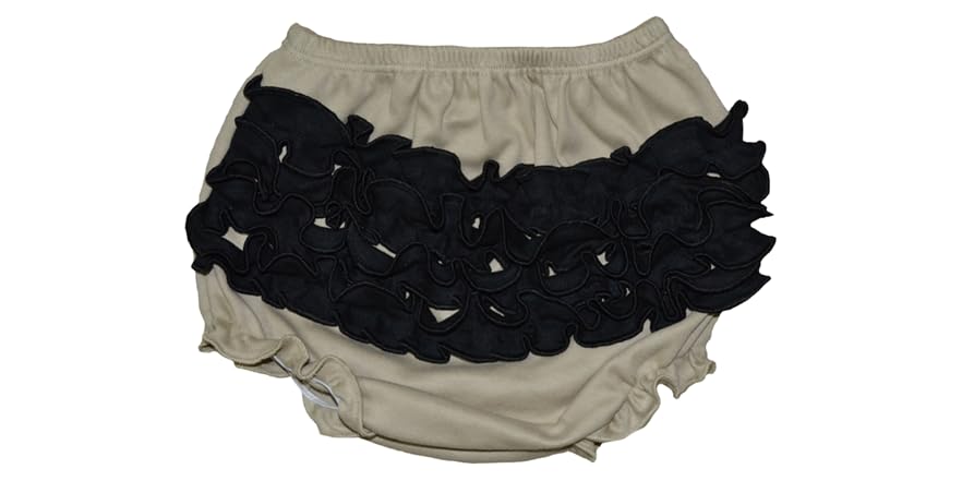 Ruffled Bloomer - Beige/Black