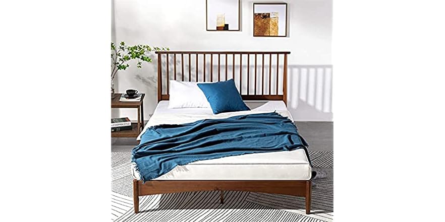 ZINUS Linda Mid Century Wood Platform Bed Frame