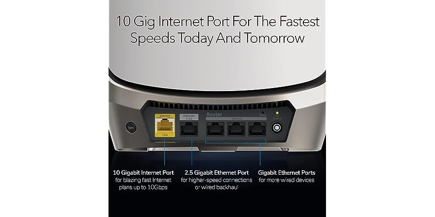 NETGEAR RBKE963-100NAR Wi-Fi 6E System 3-Pack