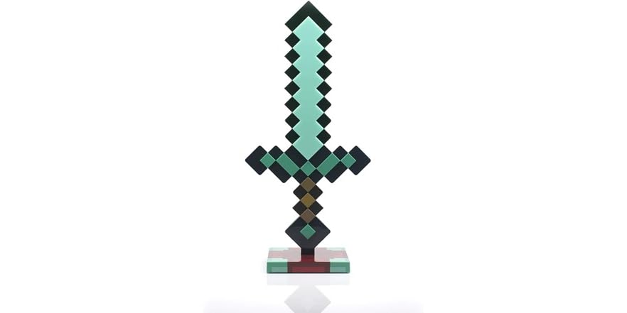 LED Minecraft Diamond Sword for Desk