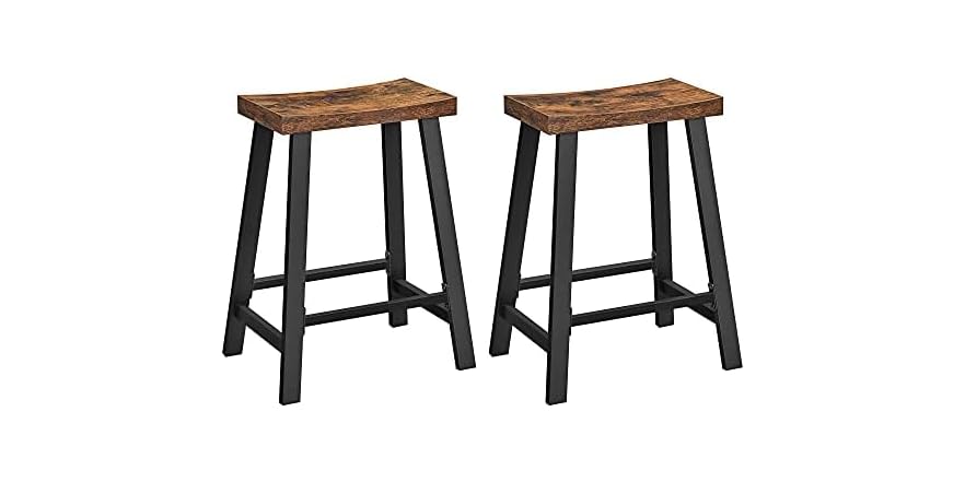 VASAGLE Bar Stools, Set of 2 Bar Chairs