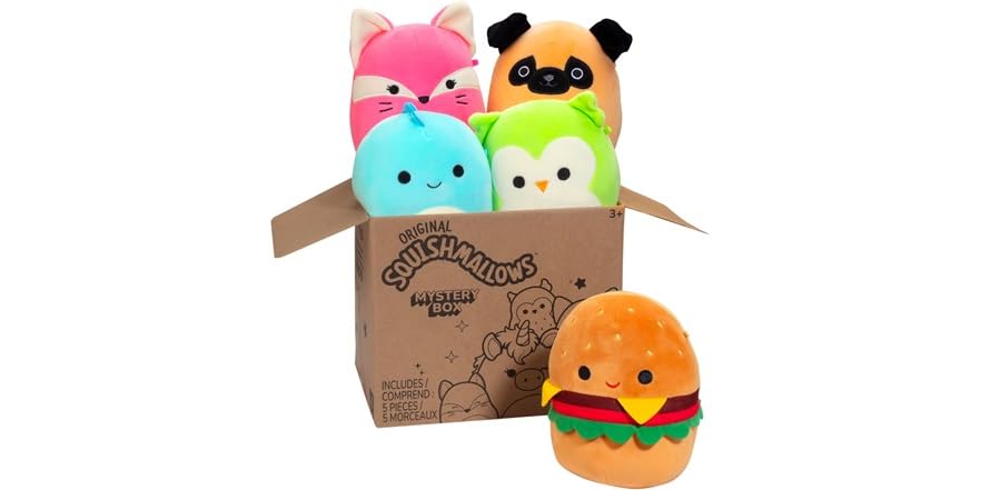 Squishmallows Original 5-Pack Mystery Box, 5"