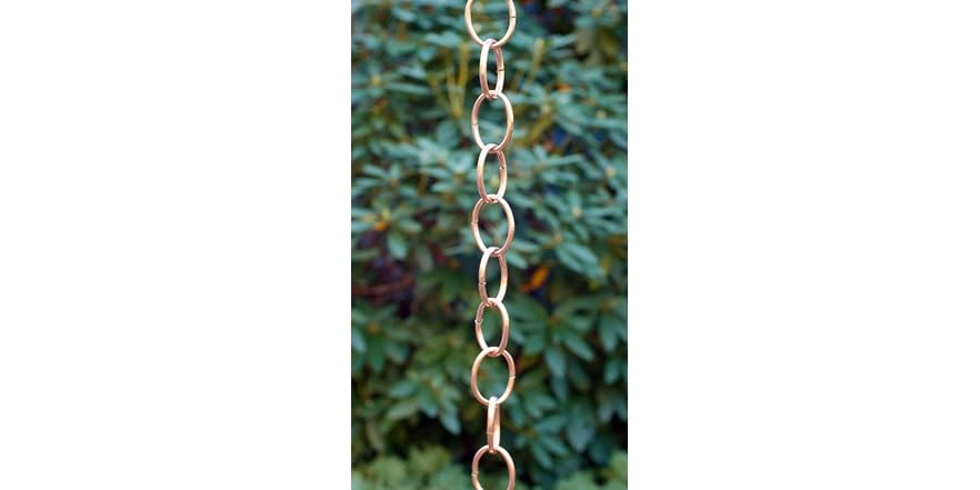 Single Link Copper 8.5 ft. Rain Chain