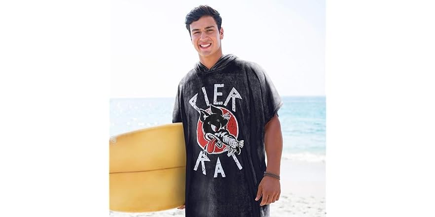Pier Rat Huntington Beach, Poncho Towel