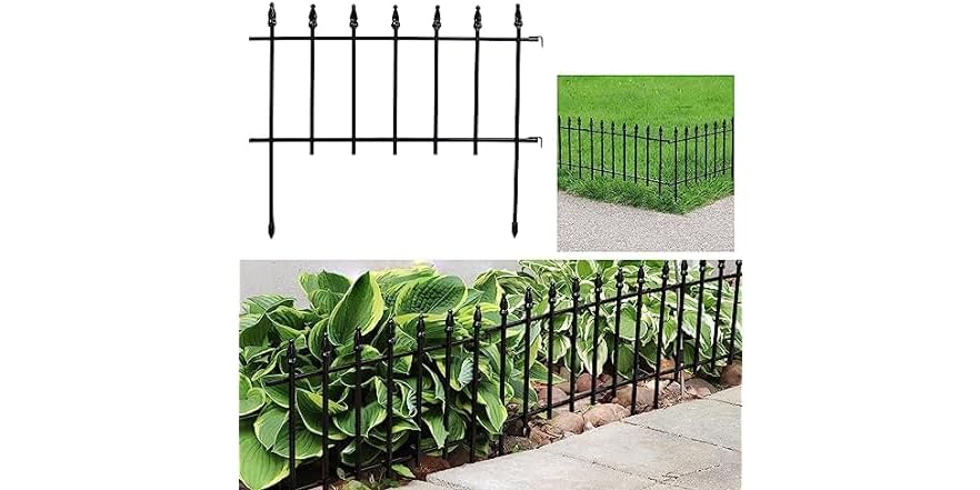 Sunnydaze Roman 5-Panel Steel Wire Border Fence