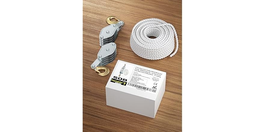 Block and Tackle Lifting Pulley System