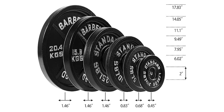 Signature Fitness 35LB Cast Iron Plate Set