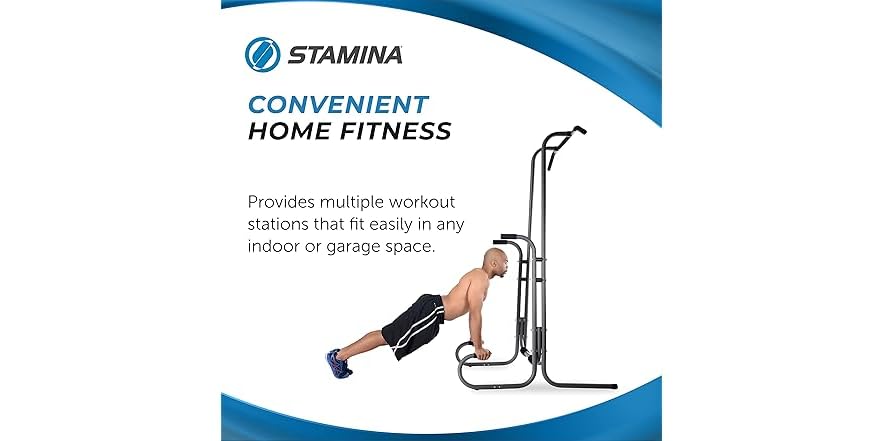 Stamina Power Tower Dip Pull Up Bar Station