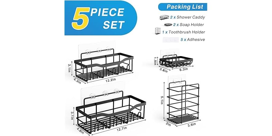 EUDELE Rustproof Shower Caddy