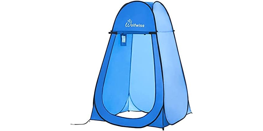 WolfWise Pop-up Shower Tent, Blue