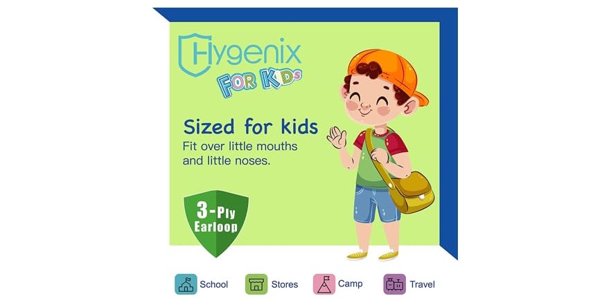 Hygenix Kids Disposable Masks (50 count)