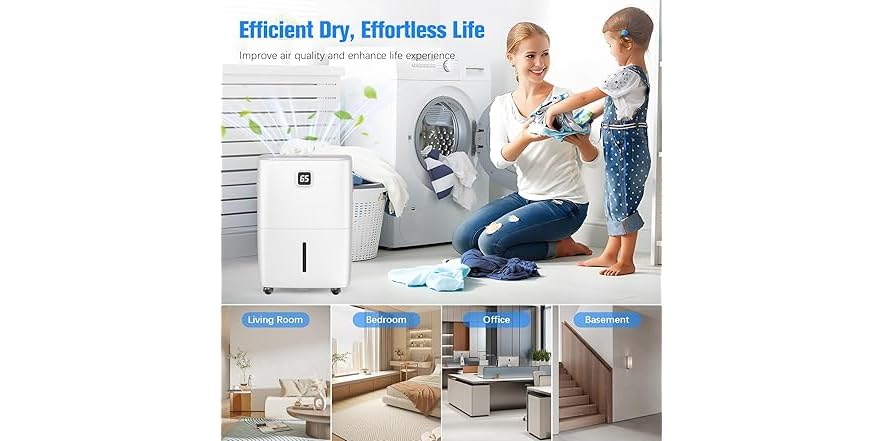DEVERSE 80 Pints Energy Star Dehumidifier