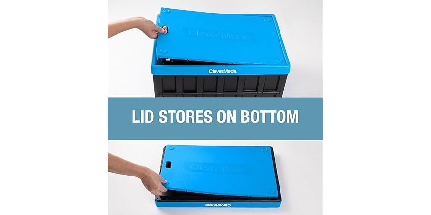 CleverMade 3PK Collapsible Storage Bin 62L