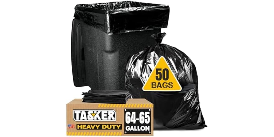 Tasker Heavy Duty Trash Bags, 50pk