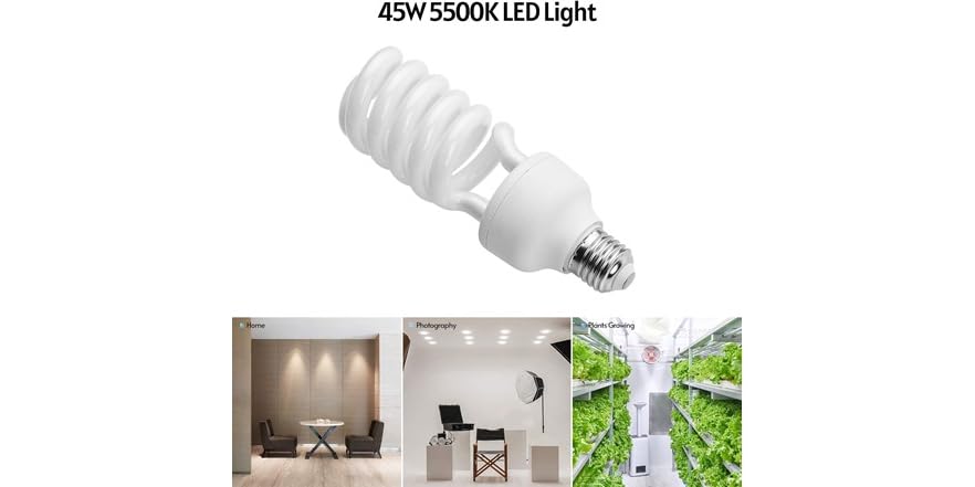 Spiral Fluorescent Light Bulb 45W 2 Pack
