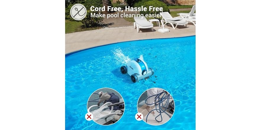 Rock&Rocker Cordless Robotic Pool Cleaner